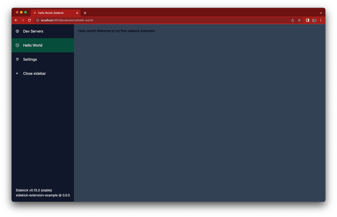 Extensions - Sidekick